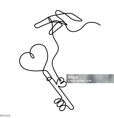 白い背景に抽象的なハートキーと手描きの連続線 いたずら書きのベクターアート素材や画像を多数ご用意 いたずら書き アイコン