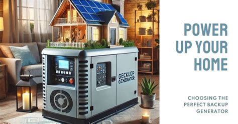 Choosing The Right Backup Generator For Your Home A Comprehensive Guide