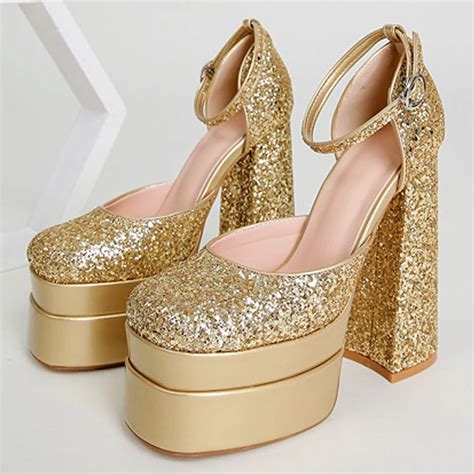 Zapatos de tacón grueso con plataforma para mujer sandalias femeninas