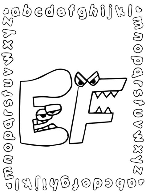 Alphabet Lore Coloring Page