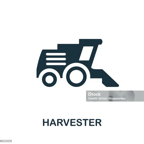 收割機向量圖示符號來自伺服器場圖示集合的創意符號用於電腦和行動裝置的填充平面收割機圖示向量圖形及更多交通方式圖片 交通方式 剪裁圖