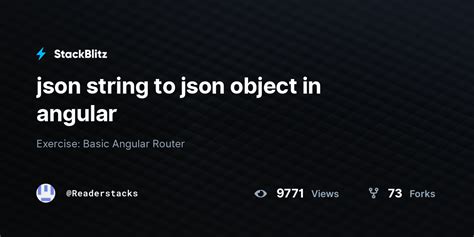 Json String To Json Object In Angular Stackblitz
