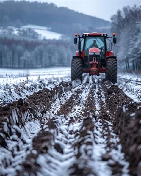 Premium Photo A Farmer Using Tractormounted Chisel Plow Background