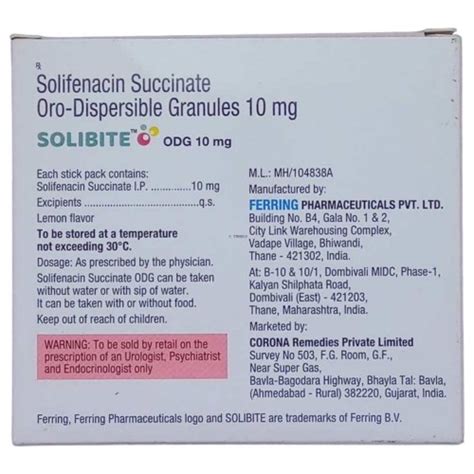 Solibite Odg 10mg Sach 10s Pack ↑ Buy Online ★ 𝐋𝐎𝐖 𝗣𝗿𝗶𝗰𝗲 ★ View Uses Side Effects Price And