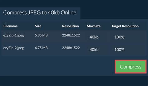 Compress Jpeg To 40kb Online Fast Ezyzip
