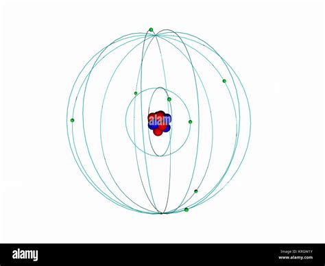 Atomic Nucleus With Electron Orbits Free Stock Photo Alamy