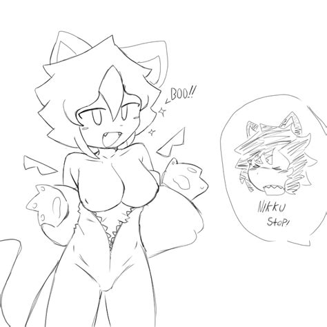Rule 34 Anthro Bat Wings Blushing At Partner Cat Ears Cat Girl Cat