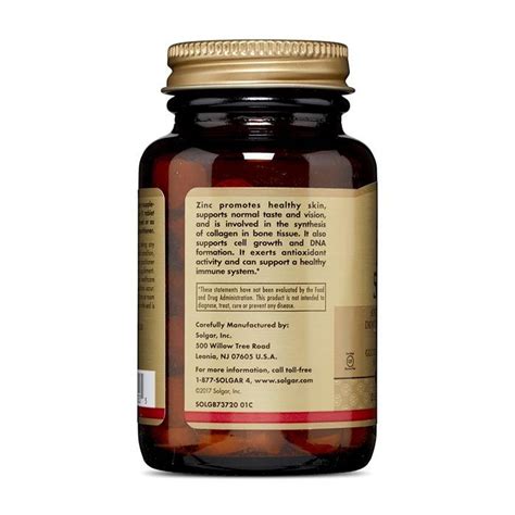 Buy Solgar Zinc 50 Tablets 100s Online At Best Price In The Saudi