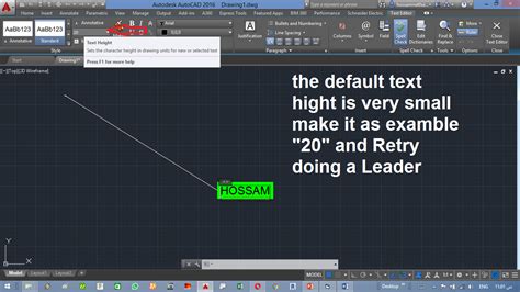 Text Isnt Showing After I Do A Leader Autodesk Community