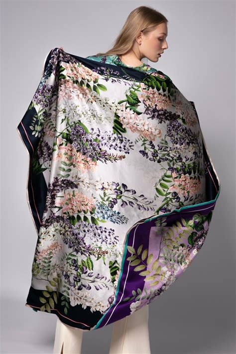 Thea Large Square Silk Double Sided Scarf St Piece
