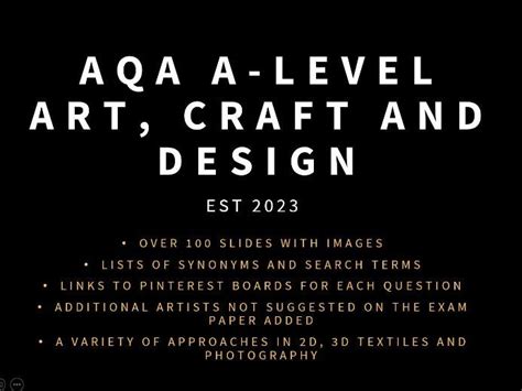 AQA A Level Art Craft And Design Exam Externally Set Task 2023 All 8 Questions With Images