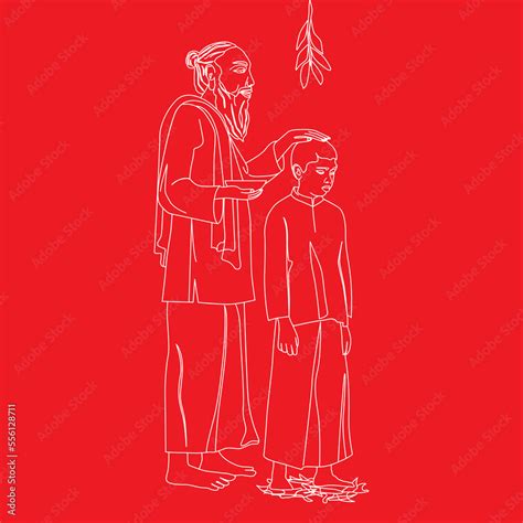 Sri Lanka Sinhala And Tamil Aurudu Illustration Hisa Thelgema Stock