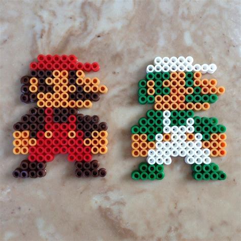 Perler Bead Mario And Luigi Original Super Mario By Jennionenote