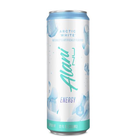 Alani Nu Arctic White Energy Drink 12oz Zero Sugar 200mg Caffeine
