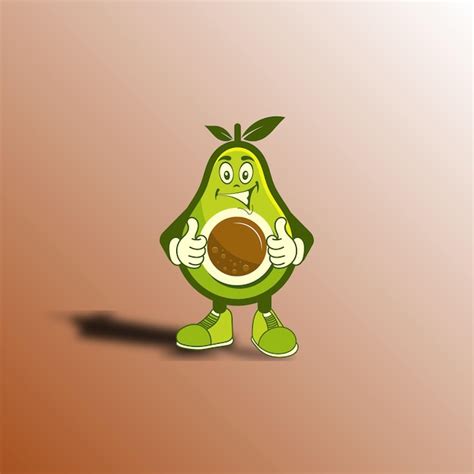 Premium Vector Avocado Fruit Cartoon Character Vector Illustration