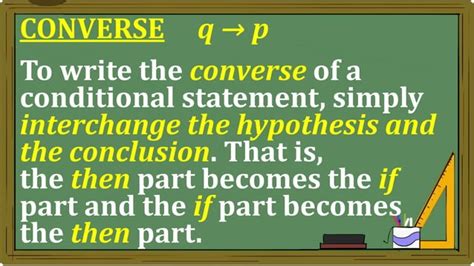 Determining The Inverse Converse And Contrapositive Of An If Then Statement [autosaved] Pptx