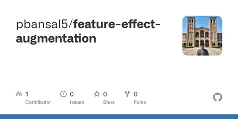 Github Pbansal5feature Effect Augmentation