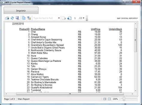 Wpf Gerando Relatórios No Crystal Reports 10 Beta