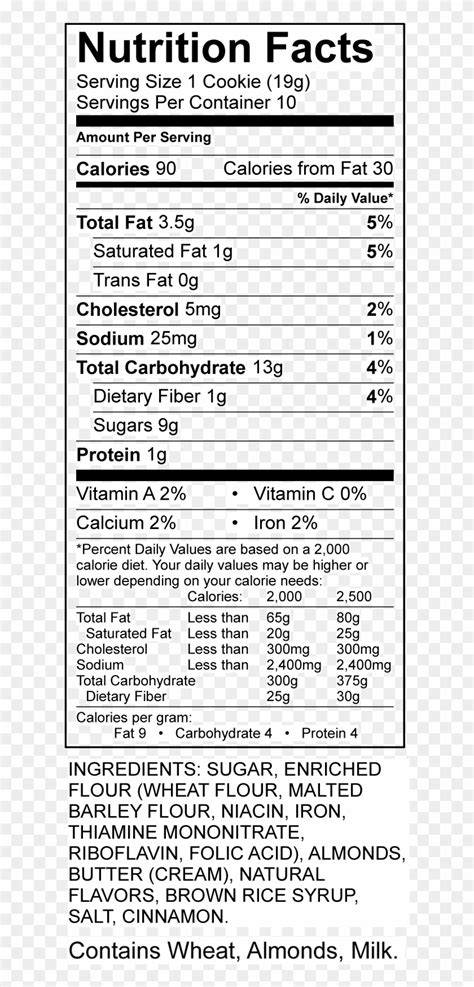 Rice Krispies Cereal Nutrition Facts Label Besto Blog