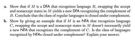 Solved A ﻿show That If M ﻿is A Dfa That Recognizes Language