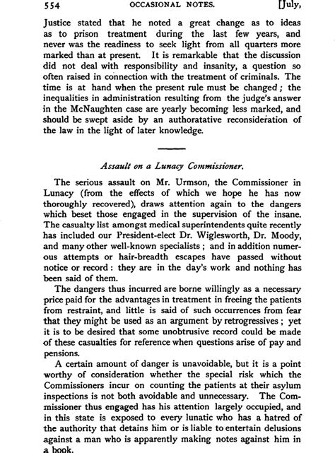 Assault On A Lunacy Commissioner Journal Of Mental Science