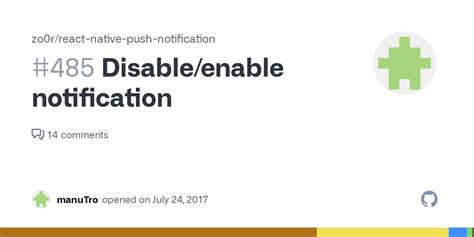 Disableenable Notification · Issue 485 · Zo0rreact Native Push Notification · Github