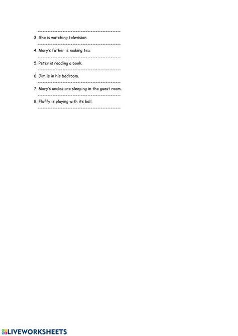 Present Continuous Reading Comprehension Worksheet Listening