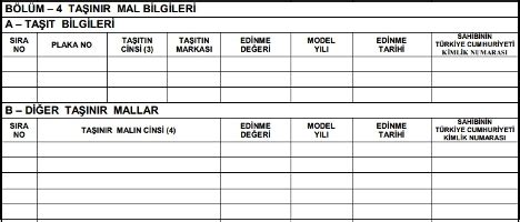 Memur Mal Bildirim Formu