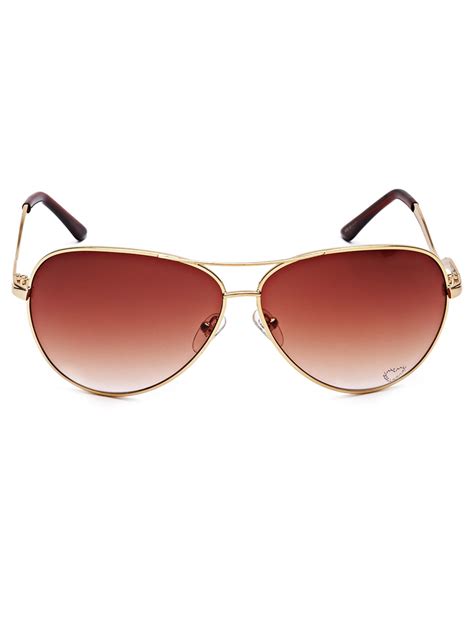 Guess Rhinestone Heart Aviator Sunglasses Ebay