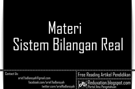 Materi Sistem Bilangan Real Kalkulus 1