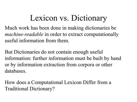 Ppt The Lexicon Powerpoint Presentation Free Download Id529709
