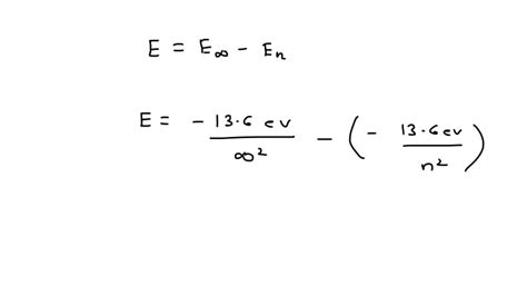 Solved How Much Energy Is Required To Ionize A Hydrogen Atom When The