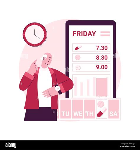 Smart Pill Boxes Abstract Concept Vector Illustration App Controlled