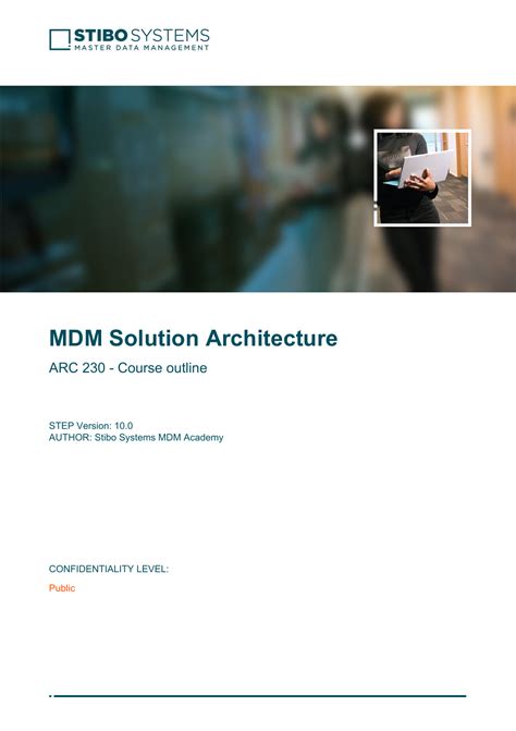 Mdm Solution Architecture 230 Course Outline
