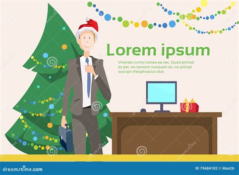 Merry Businessman Shows On Something An Index Finger Vector