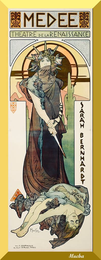 Médée Mucha Poster Sarah Bernahardt Kay Harpa Flickr