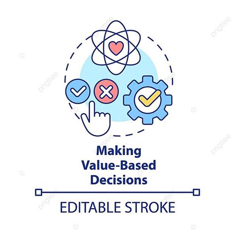making value based decisions concept icon learning color making vector
