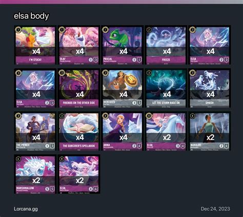 Elsa Body Lorcana Deck Lorcanagg
