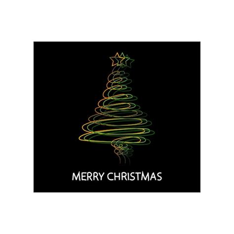 Premium Vector Merry Christmas Pine Tree Vector Illustration