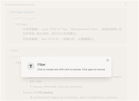 Linked References Filtering Archive Logseq