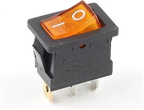 Kcd Mini Wipschakelaar Rechthoek On Off Met Licht A V Ac