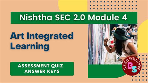 Nishtha Module Answer Key Art Integrated Learning