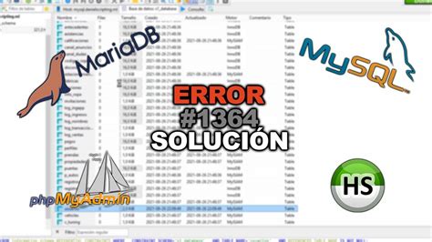 Cómo Reprar El Error 1364 De Mysql Youtube