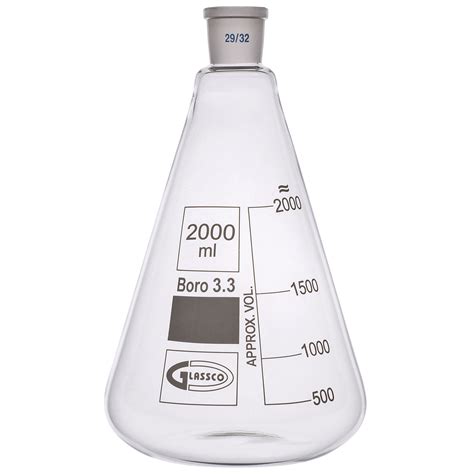 Glassco Conical Jointed Glass Flask 2l B29 Pack Of 10 Rapid Electronics