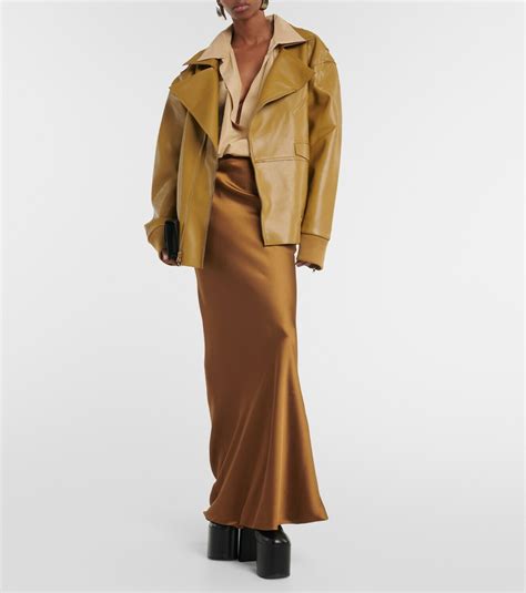Norma Kamali Oversized Faux Leather Jacket Norma Kamali