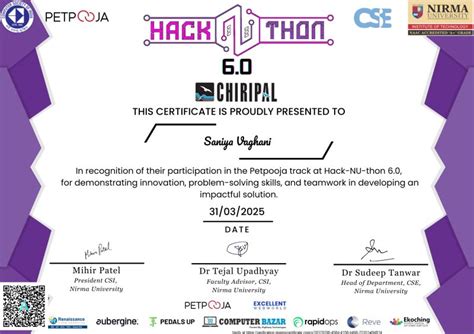 Hackathon Ai Machinelearning Sustainability Techinnovation… Saniya Vaghani