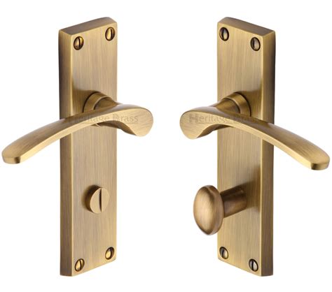 Heritage Brass Sophia Antique Brass Door Handles V4130 At Sold In Pairs