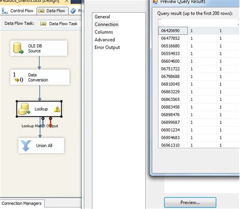 Sql Server Problems With Lookup Connection In Ssis Stack Overflow