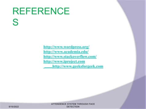 Attendence System Face Detection Ppt