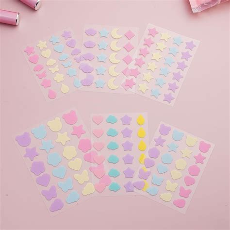 24pcssheet Hydrocolloid Acne Patch Colorful Covering Acne Sticker